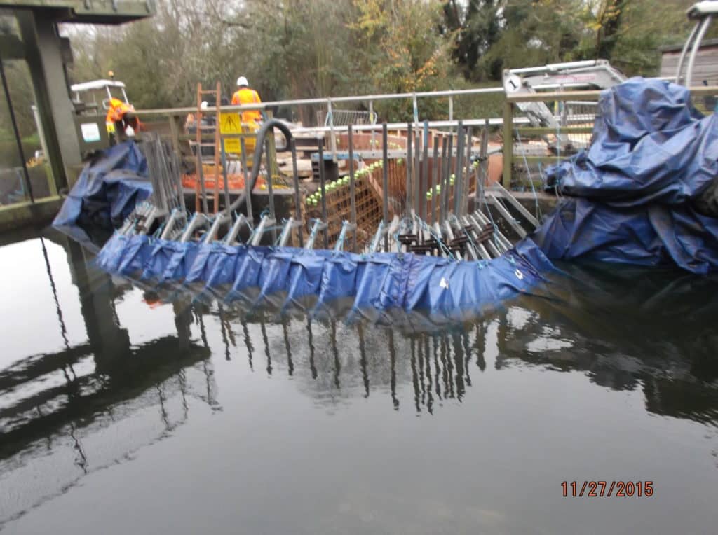 Portadam temporary dam used for outfall installation - OnSite - OnSite